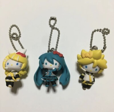 Vocaloid × Hello Kitty 2012 Keychain Hatsune Miku Kagamine Rin Len ...
