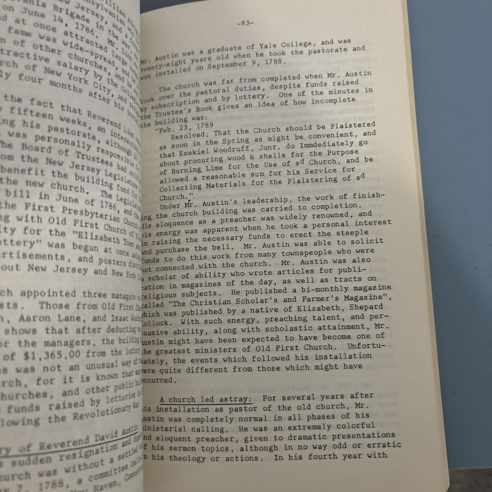 Church of the founding fathers of New Jersey. First Presbyterian. 1664 ...