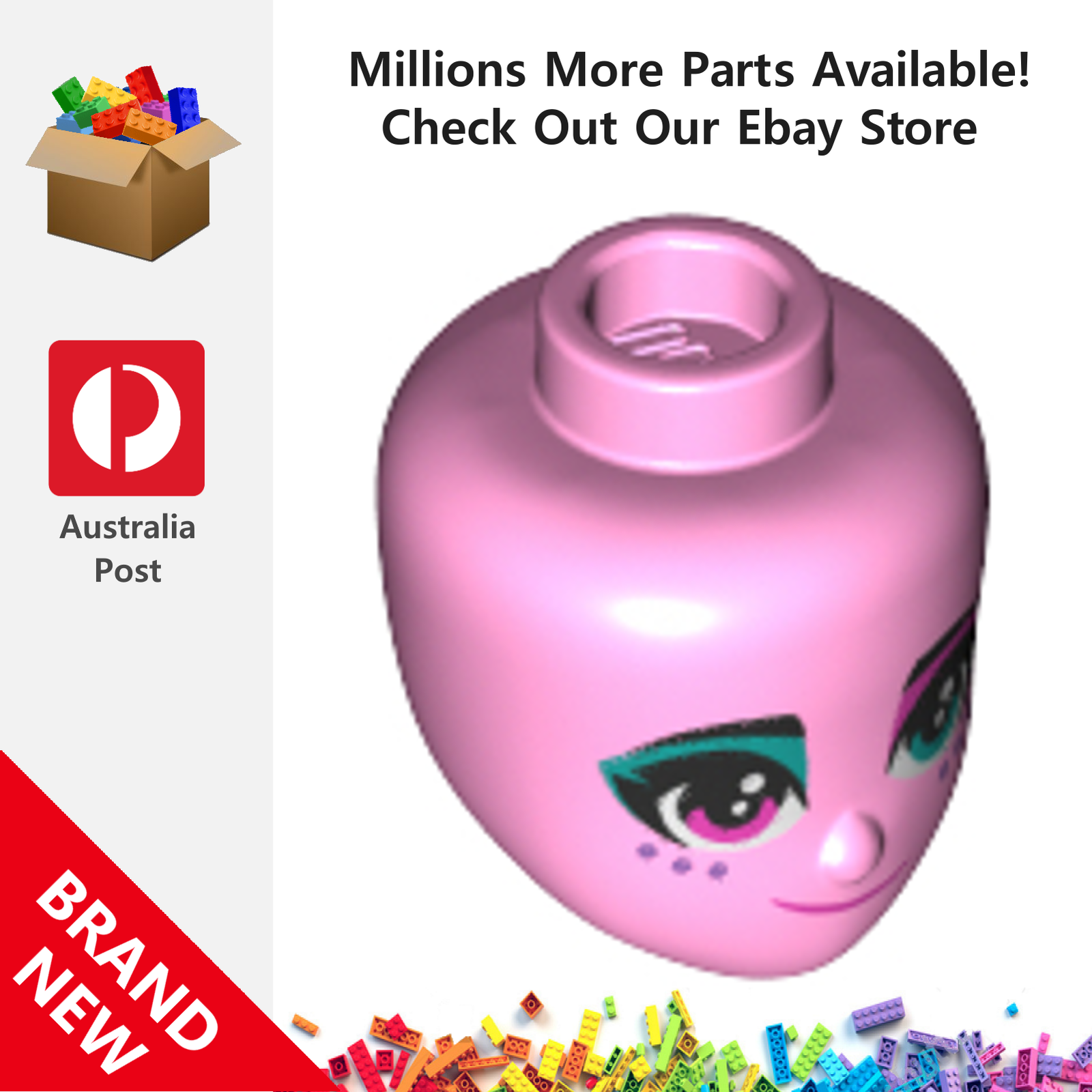 Genuine LEGO™ Bright Pink Mini Doll Head Friends 47798 6257582 New | eBay