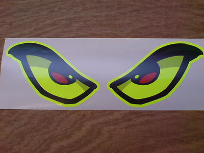EVIL EYES - FLUORESCENT Car Motorcycle Helmet Stickers Decals 260mm | eBay