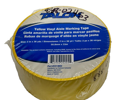 Talon 1014652 Yellow 108'x 2" 6mil PVC Aisle Marking Tape Roll (P4E/P5E ...