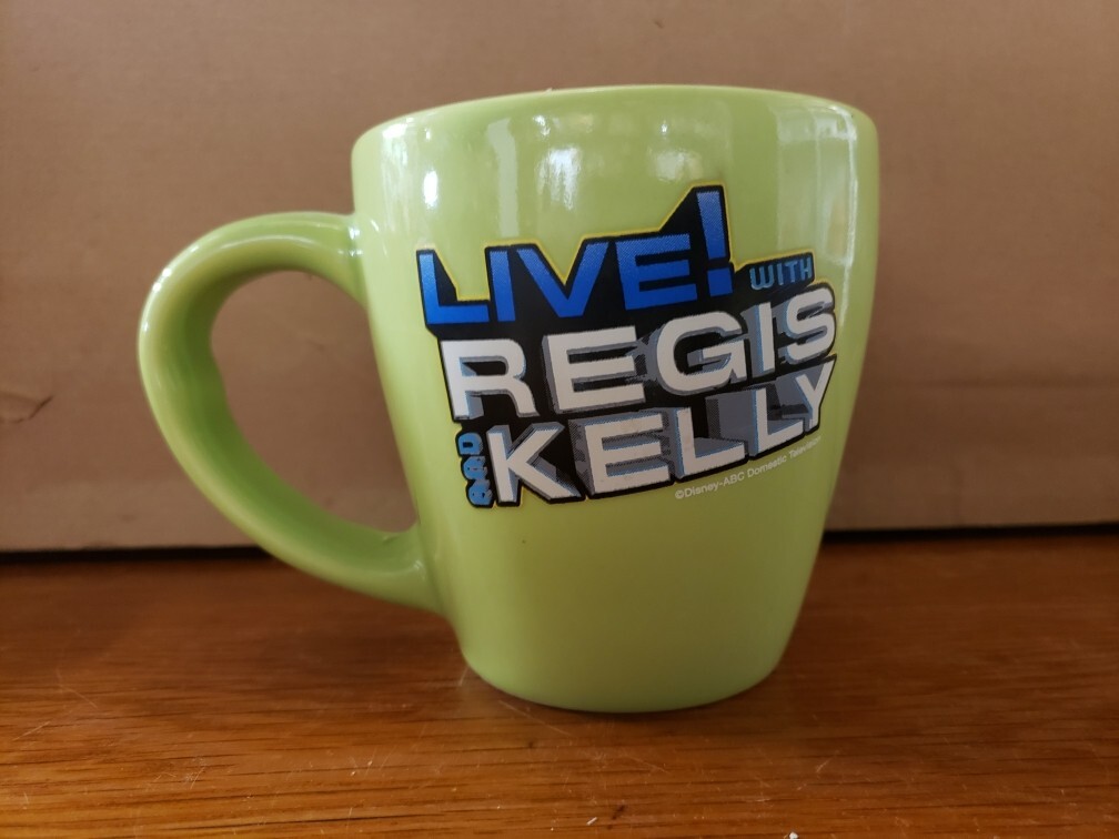 Live with Regis And Kelly pre 2011 Coffee Tea Mug Cup Green Ceramic USA ...