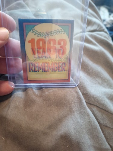 1989 Score Magic Motion A YEAR TO REMEMBER * 1963 * Hologram Baseball ...
