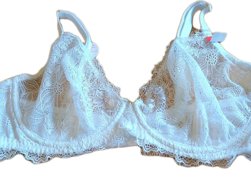 Size 12C PLUNGE BRA [ WHITE] Bra Women New GOLD TRIMS METAL | eBay ...