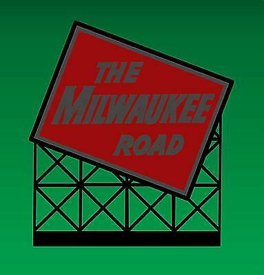Miller Engineering 1072 N/HO Scale The Milwaukee Road Illuminated Sign ...