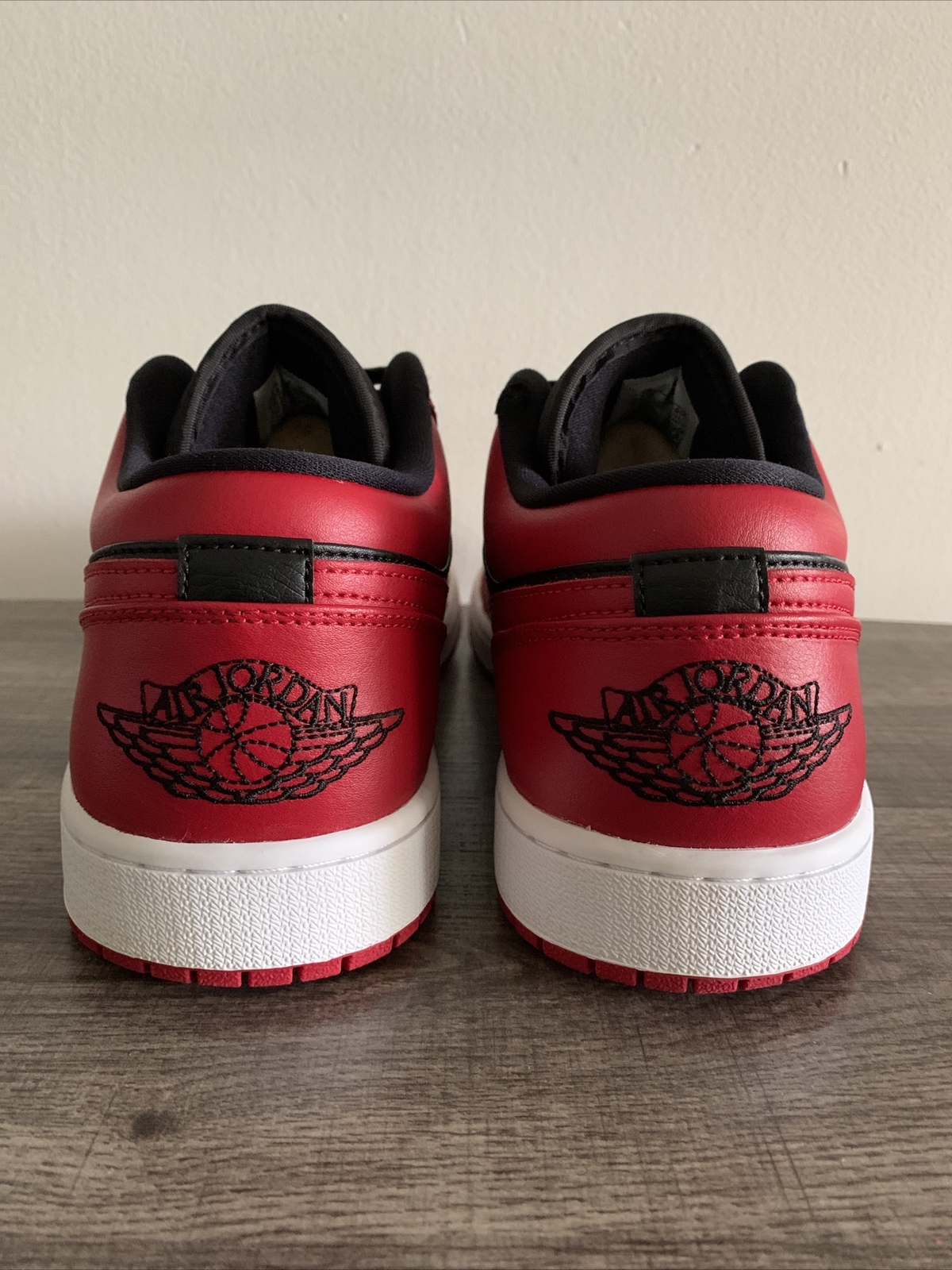 Size 13 - Jordan 1 Low Reverse Bred Black Toe Gym Red White Chicago ...
