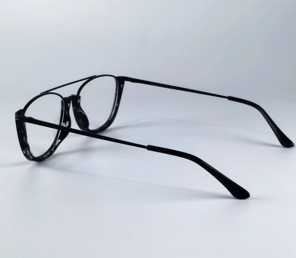 Vintage TR90 Eyeglass Frames Half Rim Spectacles Women Men Retro Metal ...