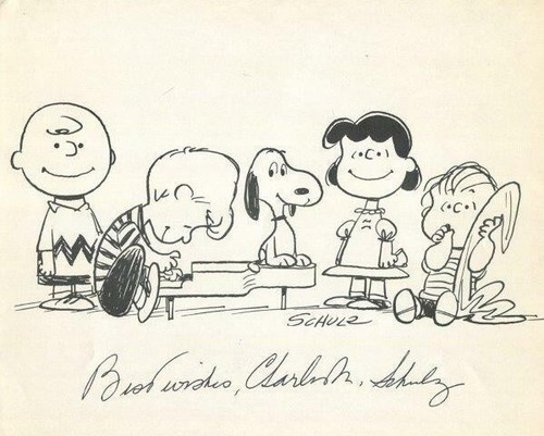 PEANUTS CHARLES SCHULZ 8X10 SIGNED PHOTO AUTOGRAPH CHARLIE BROWN SNOOPY ...