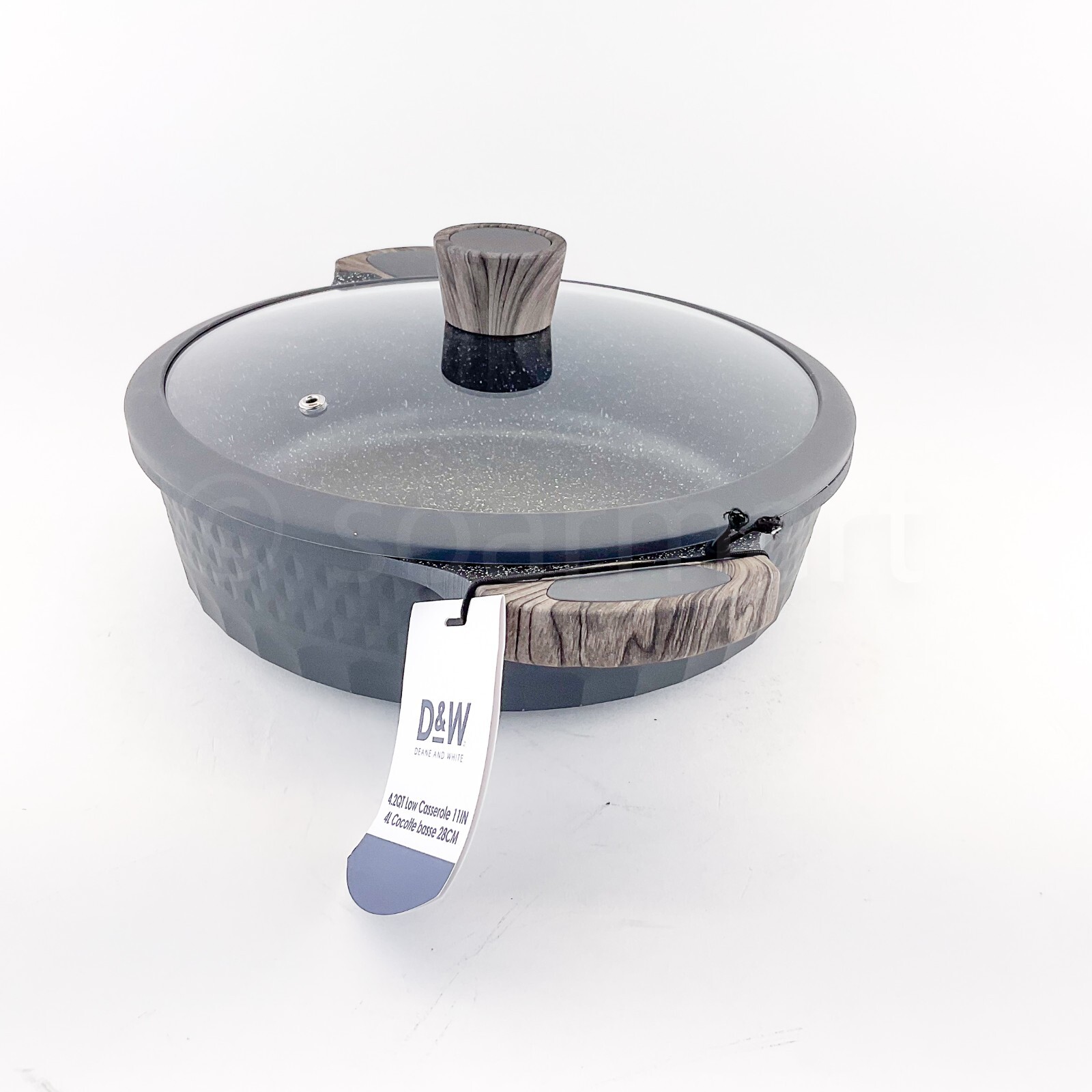 D&W Deane&White Nonstick Low Casserole / 11 In Pan Skillet With Lid ...