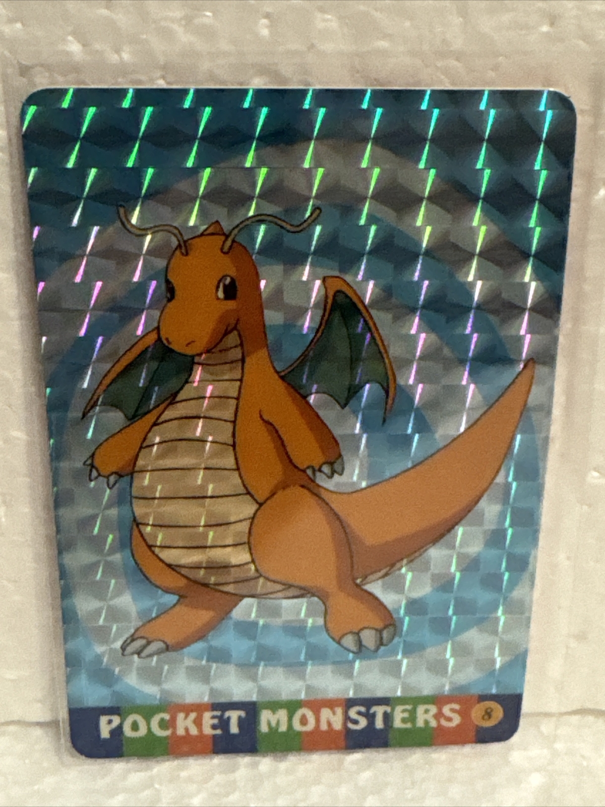 POKEMON - Japanese Sticker Card #8 - DRAGONITE - Pocket Monsters ...