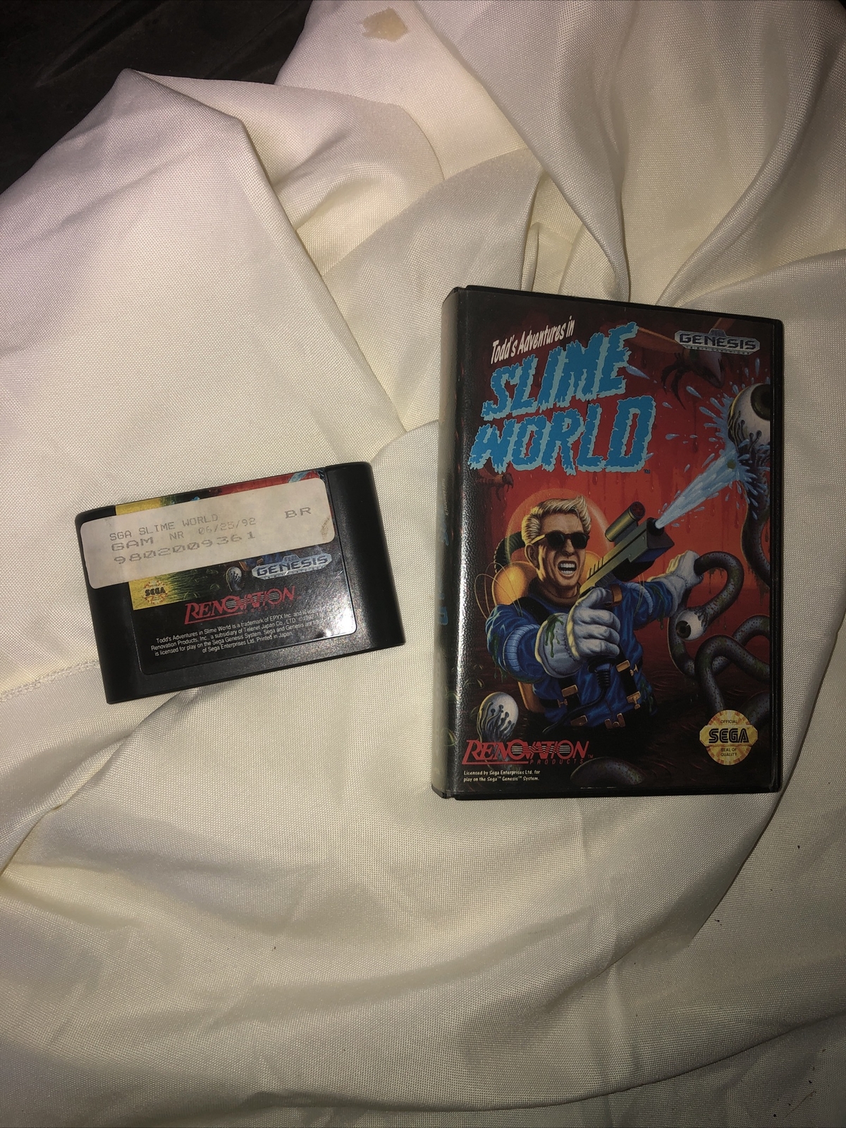 Todd's Adventures in Slime World (Sega Genesis 1991) Box And Cart No ...