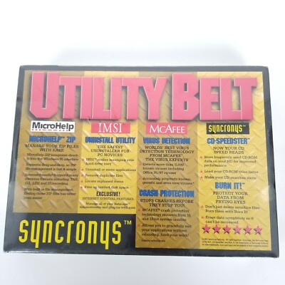 Syncronys 6 Utility Belt All-Star Windows 95 Utilities CD-ROM New ...