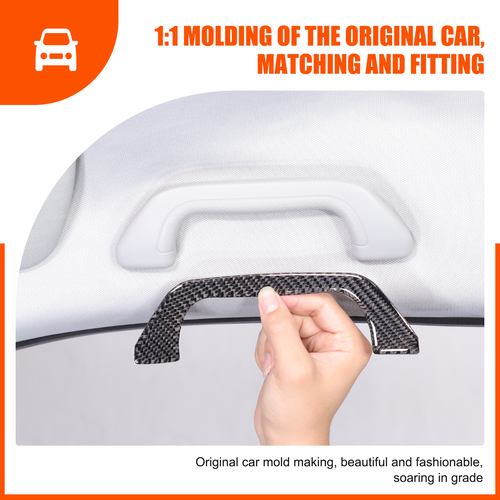 6Pcs Carbon Sticker Car Interior Roof Grab Handle Trim For Honda Pilot ...