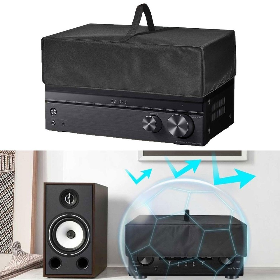 Easy Storage Stereo Receiver Dust Cover with Foldable Open Bottom ...