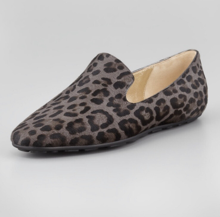 JIMMY CHOO- Wheel Leopard-Print Calf Hair Loafer Flats | eBay