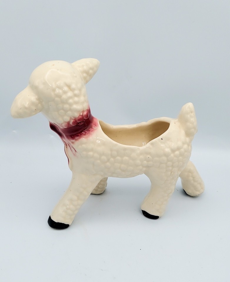 Vintage MCM Spring Easter Ceramic SHAWNEE Pottery Lamb Planter | eBay