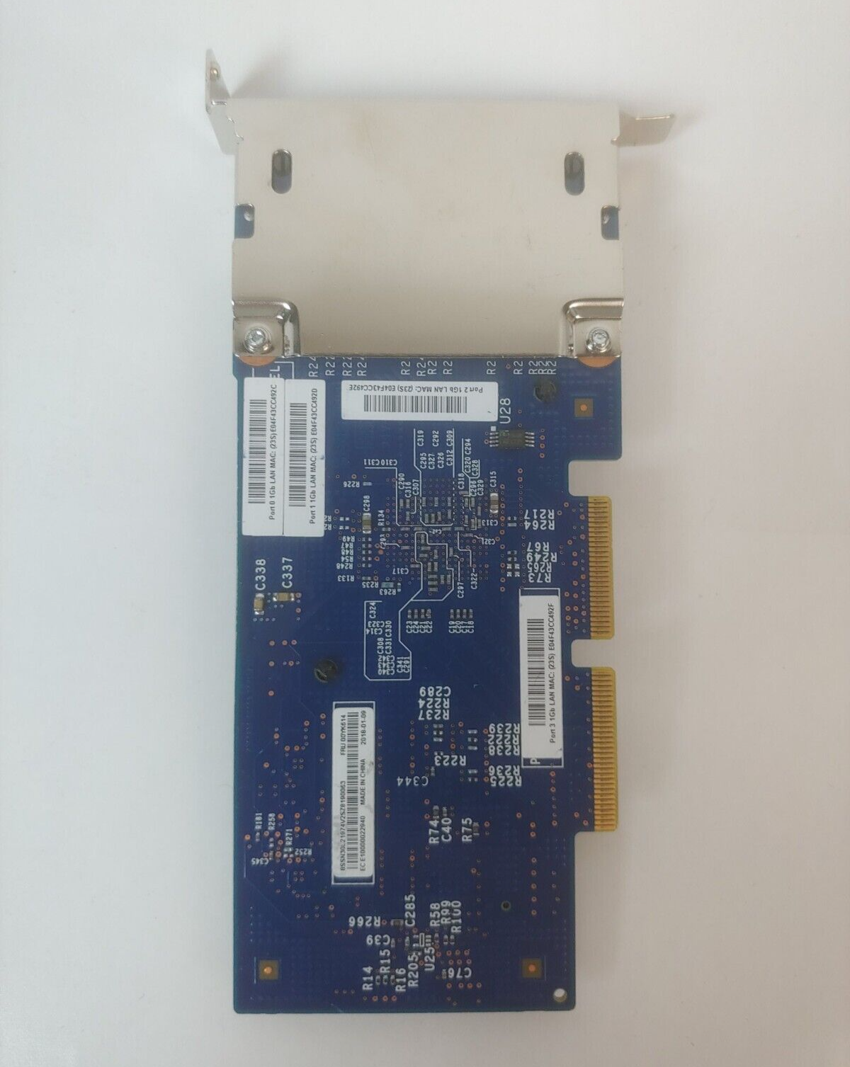 LENOVO 1Gb 4-Port Base-T LOM - MSIP-REM-LNU-ADP-7ZT7A00536 P/N 00YK614 ...