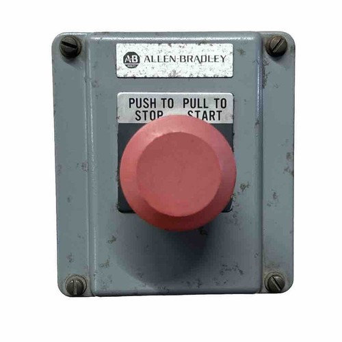 Allen-Bradley 800T-1TZ E-Stop Push Button and Enclosure, | eBay