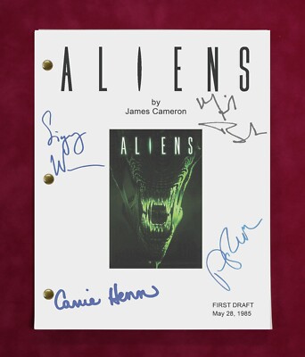 Aliens Complete Movie Script With Reproduction Signatures | eBay