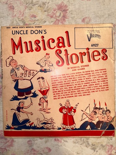Uncle Don's Nursery Songs - 10" Vinyl Filled LP Varsity 6927 - UNTESTED ...