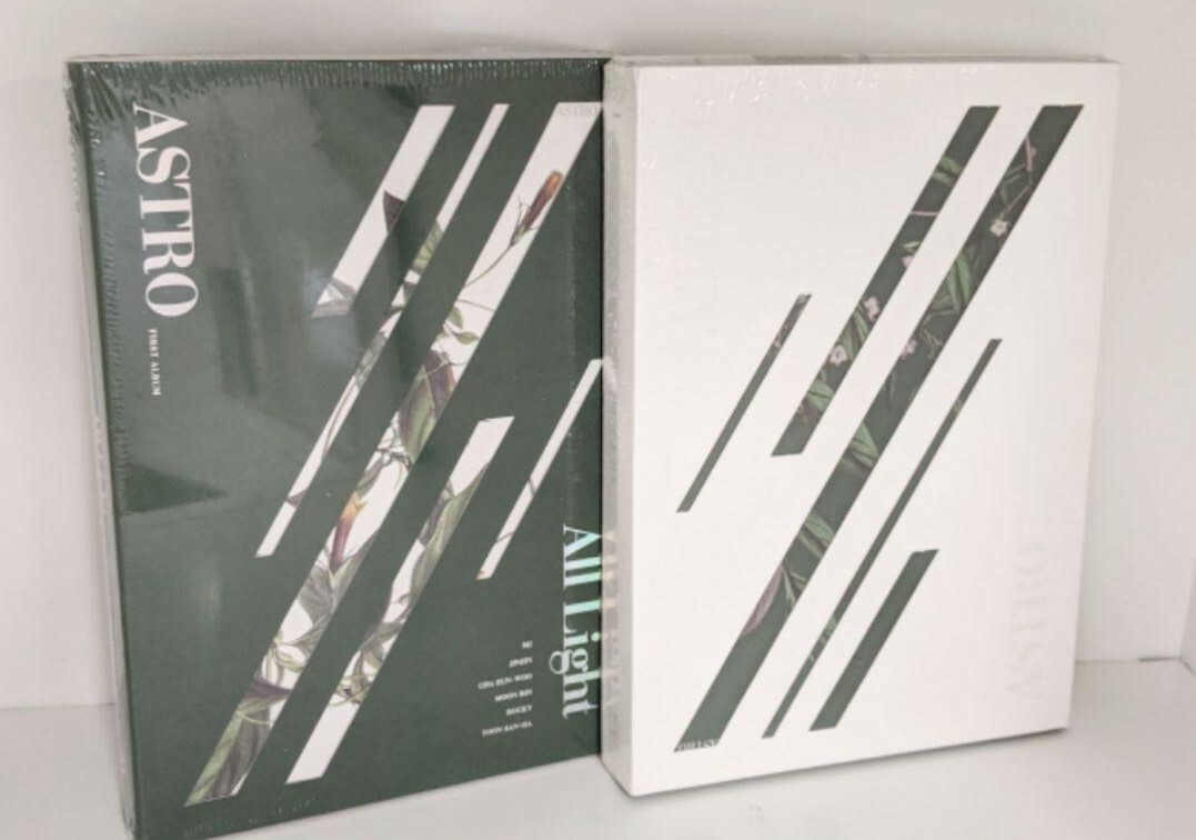 ASTRO All Light 2 Piece Set Green ver. White ver. With Photo Card CD ...