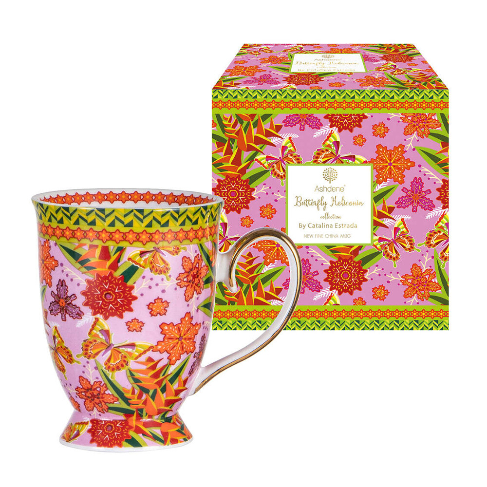 Ashdene 300ml Butterfly Heliconia Flower Tea Cup/Coffee Mug Hot ...