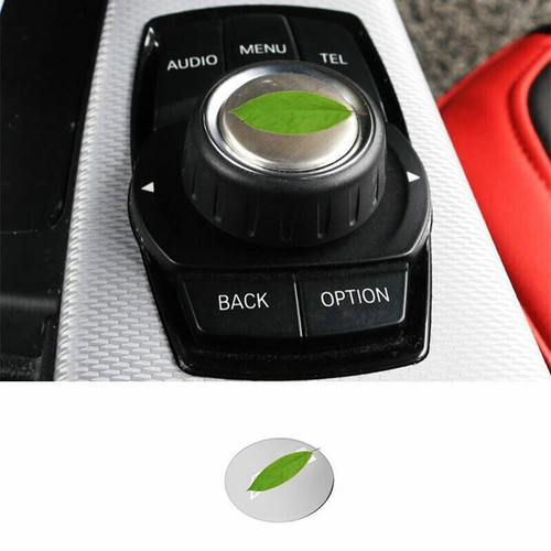 Silver Steel Middle Console Multimedia Knob Ring Decor For BMW 5 Series ...