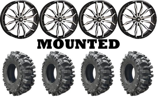 Kit 4 Interco Bogger UTV Tires 40x10-22 on High Lifter HL21 Machined ...