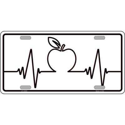 Apple Heart Beat Novelty Metal License Plate Tag | eBay