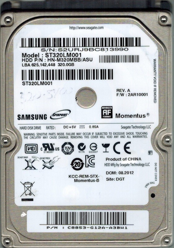 Samsung ST320LM001 HDD P/N: HN-M320MBB/ASU | eBay