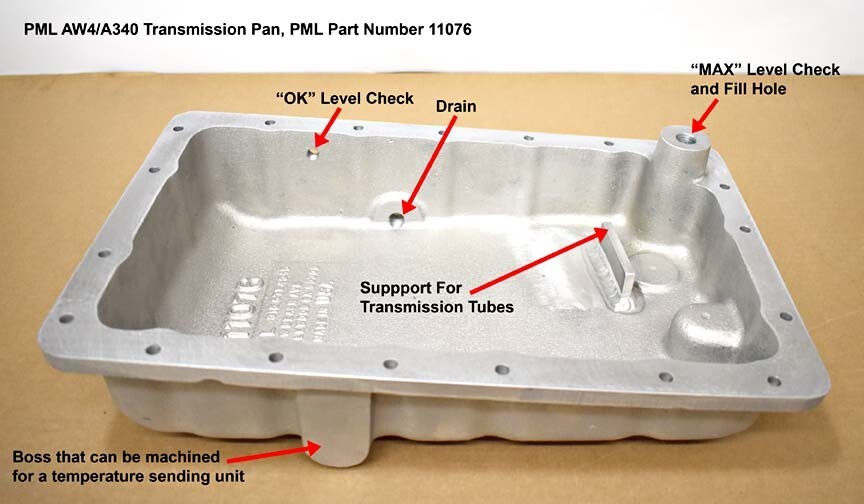 Cast Aluminum Trans Pan AW4 Jeep Cherokee, Wagoneer, Grand Cherokee 4 ...