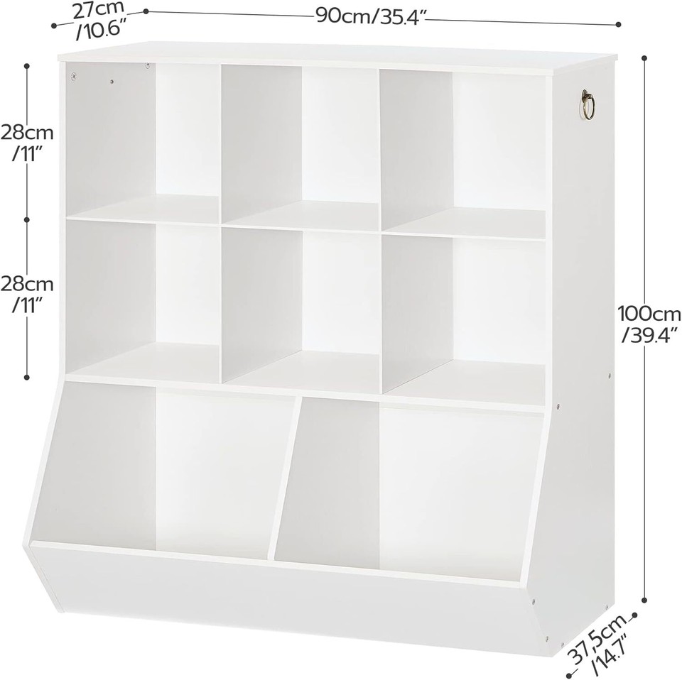 Kids Bookshelf Toy Storage Cabinet Kids Toy Organizer 8 Cubicles ...