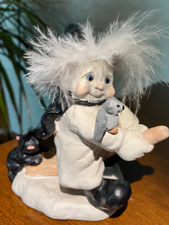 Dreamsicles Halloween Ghost Witch on Broom Black Cat Kristen '94 5 ...