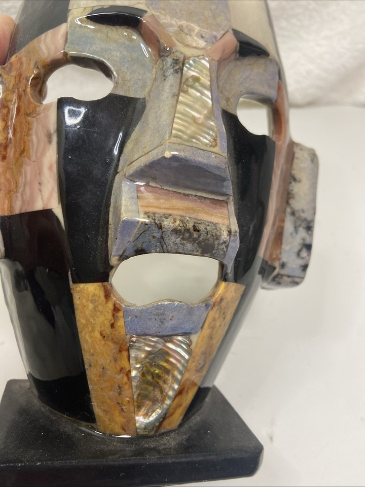 Abalone Shell Burial Ceremonial Mask Mexican Aztec Mayan Style ...