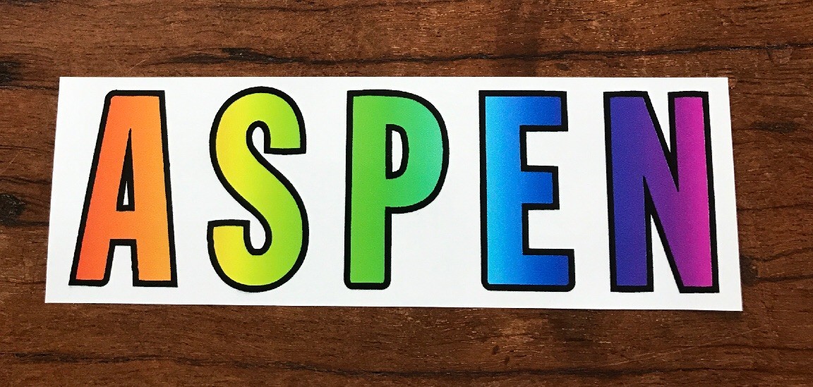 Aspen Sticker - Aspen Snowmass Skiing Snowboard Colorado Mountain ...