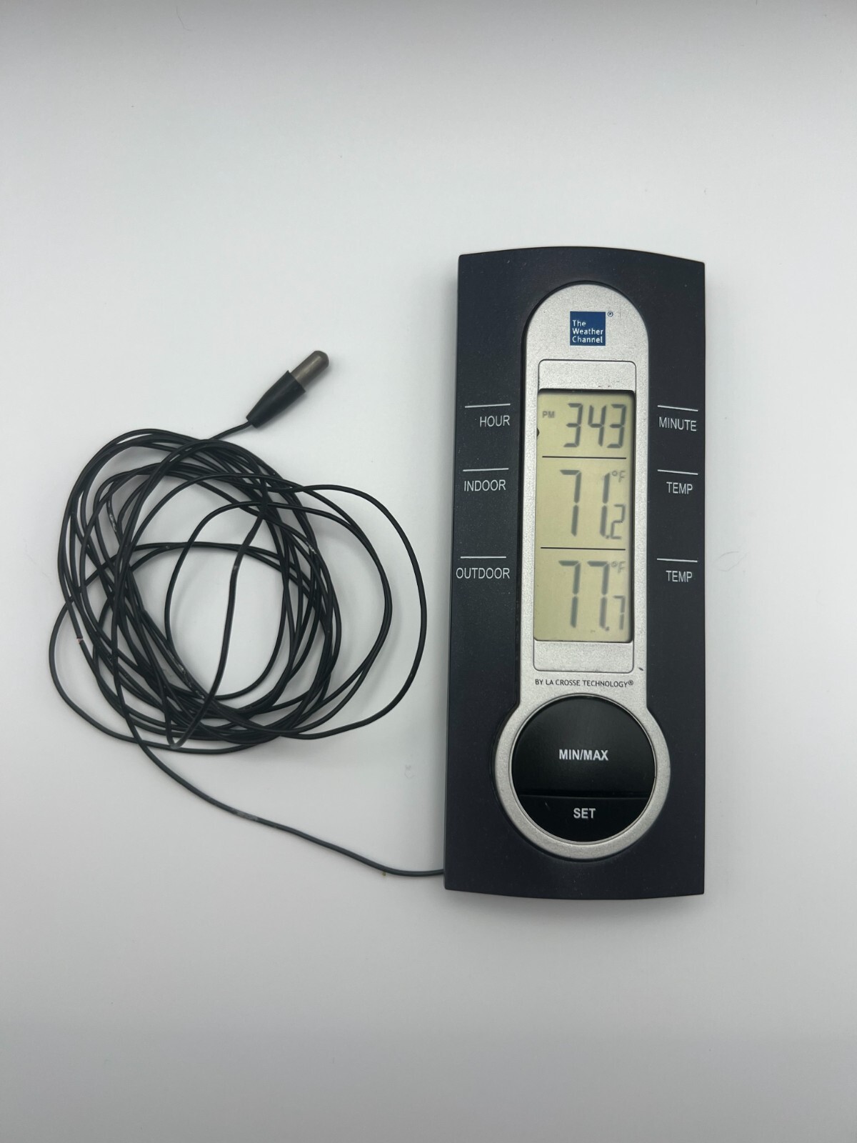 La Crosse WS-7034 Indoor Outdoor Digital Thermometer Weather Channel ...