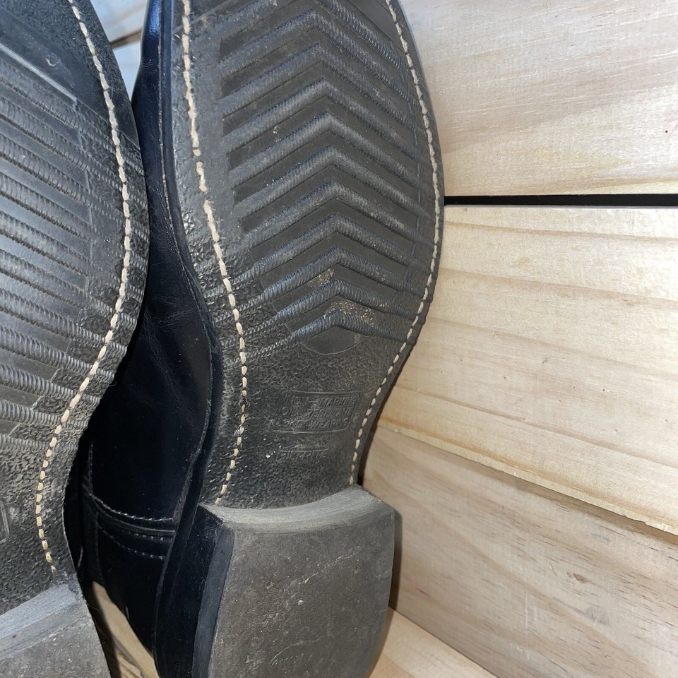 Mens Cowboy Boots Justin Tobias Classic Dress Black Style 3040 Size 8 D ...