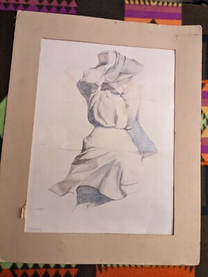 Christine Rosamond Art Litho Print "Wind Blown" 1974 Lithograph Ira ...