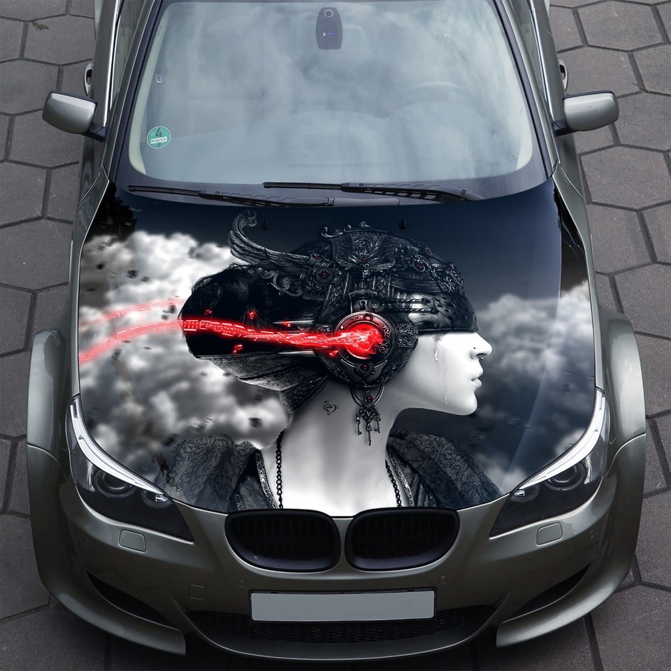 Abstract Girl Car Hood Wrap Decal Vinyl Sticker Full Color Graphic Fit ...