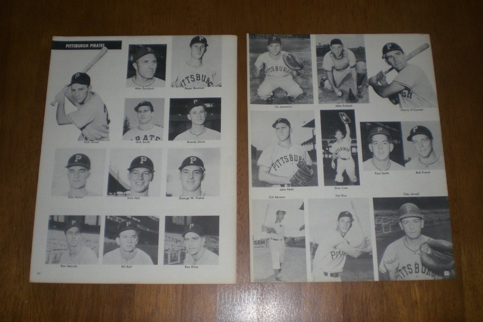 FIVE 1953 PITTSBURGH PIRATES PRINTS - FACE - FRIEND - THOMAS - GROAT ...