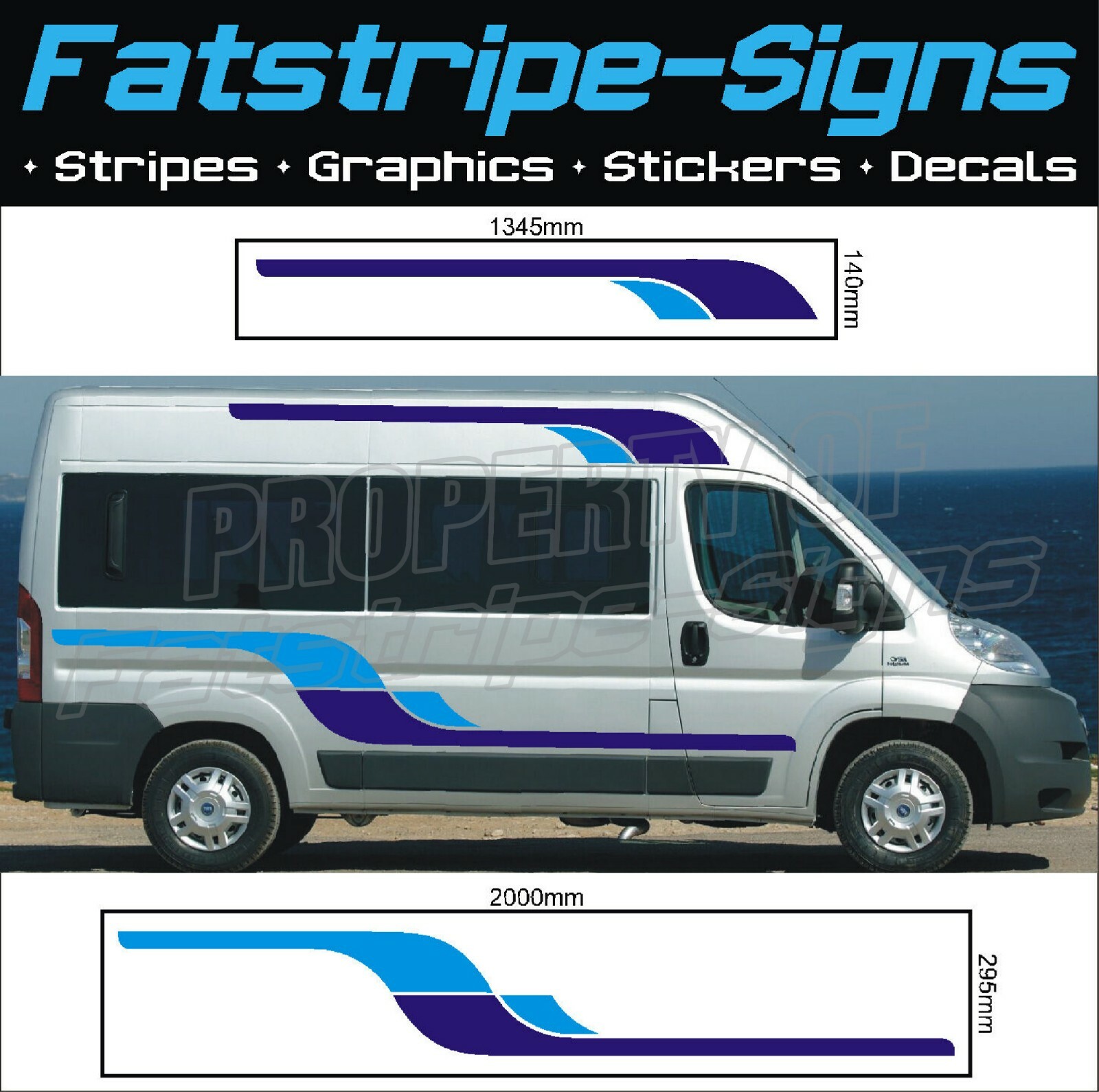 2m MOTORHOME VINYL GRAPHICS STICKERS DECALS STRIPES CAMPER VAN to fit ...