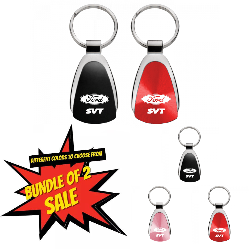 Bundle of 2 Sale! Ford SVT Logo Teardrop Key Chain Fob Officially ...