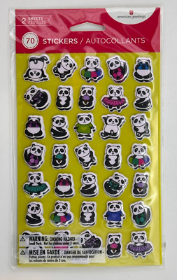 American Greetings Puffy Panda Stickers NIP - 70 Stickers | eBay