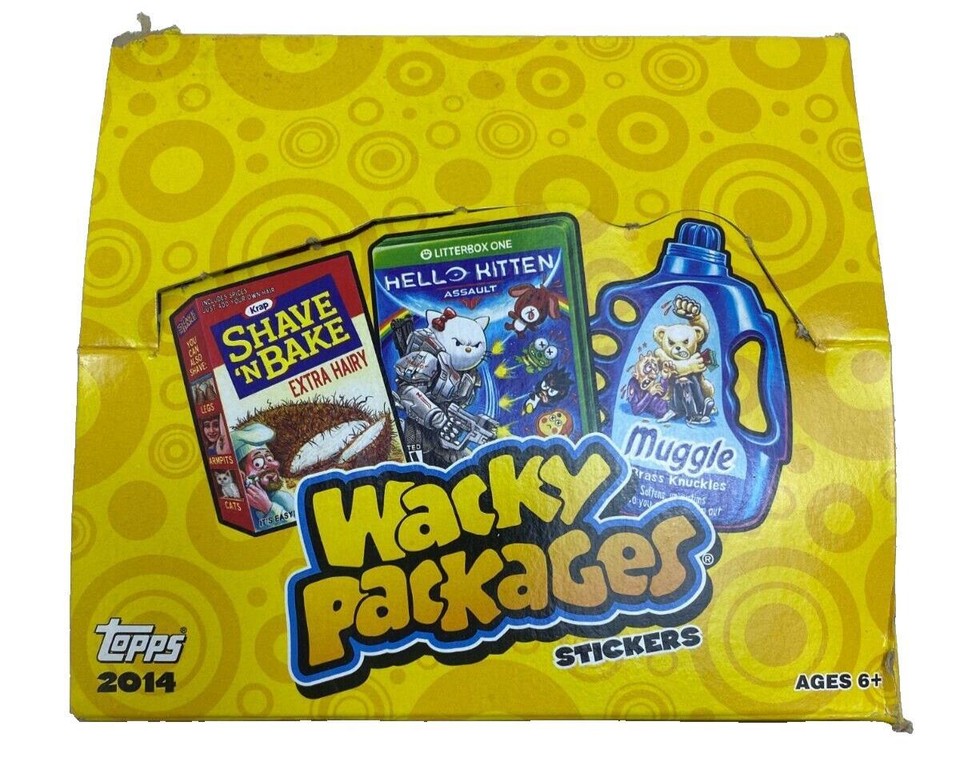2014 Topps Wacky Packages Cards Stickers Open Damage Box 222 Cards | eBay