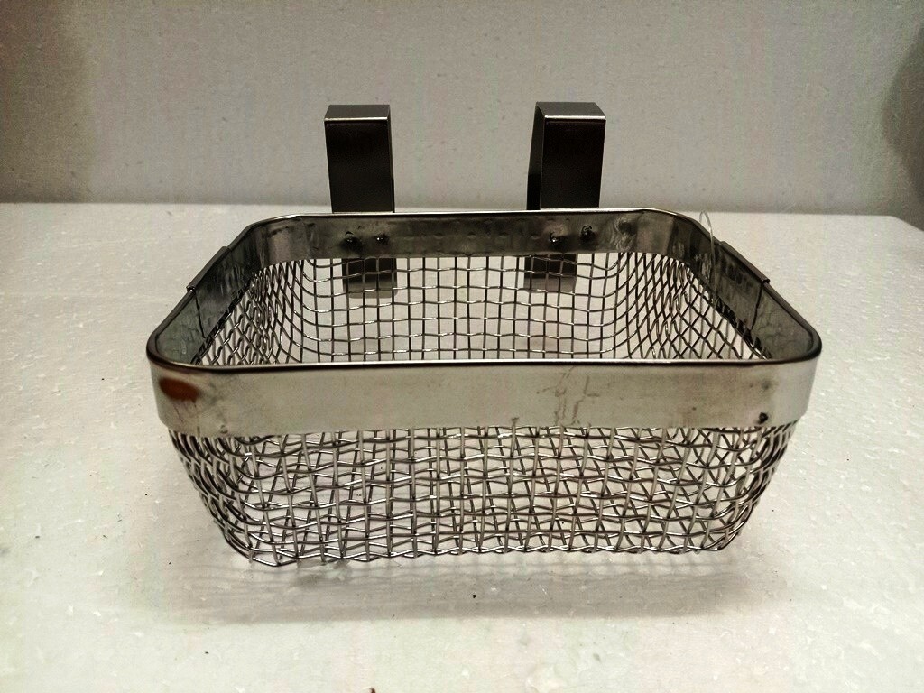 COARSE wire Mesh Ultrasonic Cleaner Basket Jewelry Small Parts Holder ...