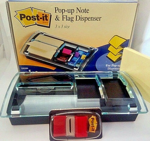 Post-It Pop-up Note & Flag Dispenser 3 x 3, One Refill Included, DS100 ...