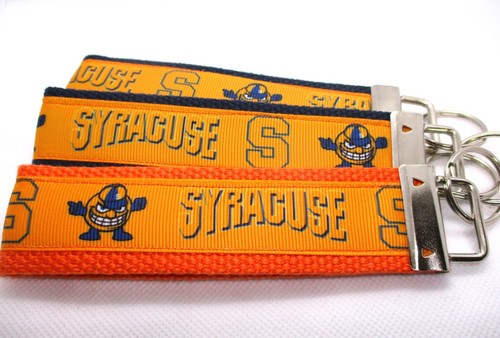 Syracuse Orange Univ Ribbon on Strong Webbing Key Fob, Wristlet ...