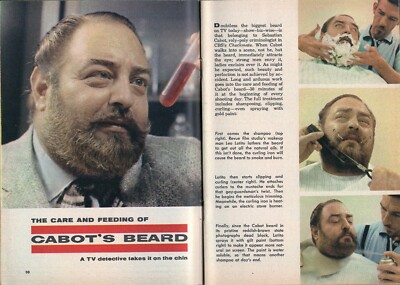 1961 TV ARTICLE SEBASTIAN CABOT BEARD MAKEUP ARTIST LEO LOTITO ...