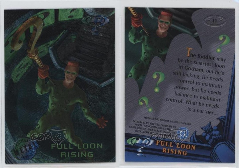 1995 Fleer Metal Batman Forever Riddler Full Loon Rising #18 0l2 | eBay