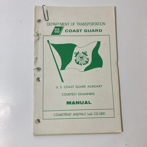 Vintage Lot Of 9 U.S. Coast Guard Manuals 1958 - 1982 | eBay